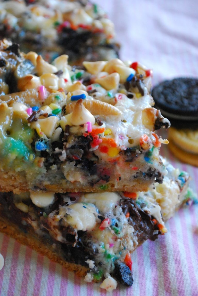 Birthday Cake Seven Layer Bars | The Domestic Rebel