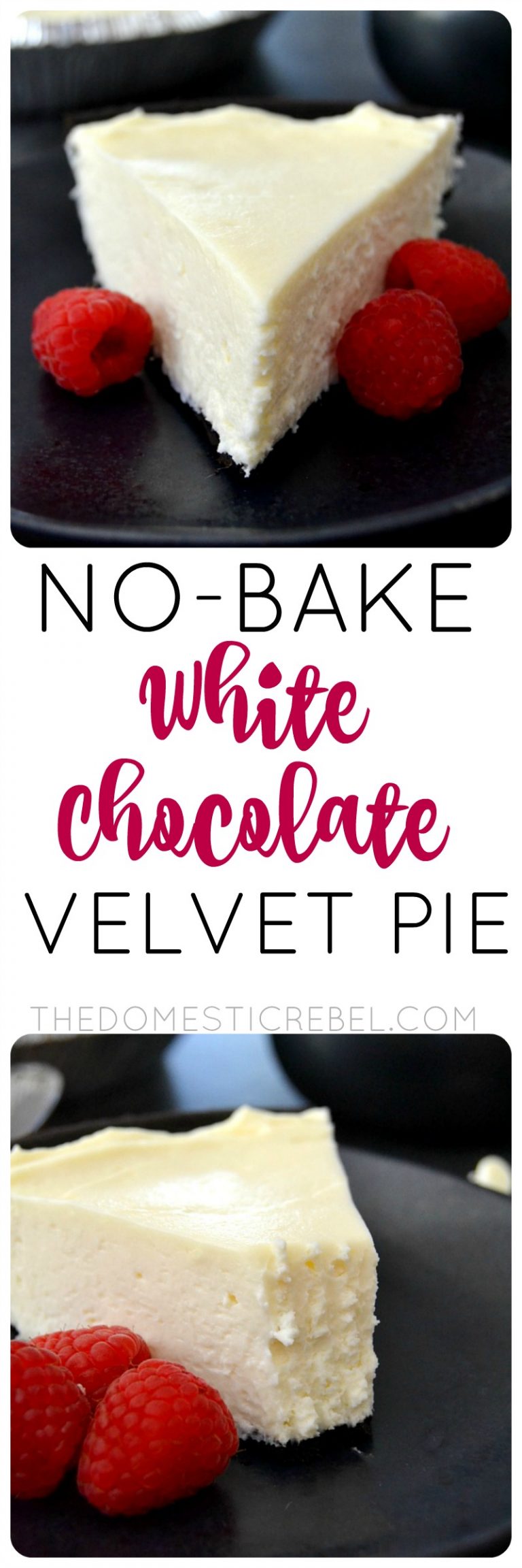 White Chocolate Velvet Pie | The Domestic Rebel