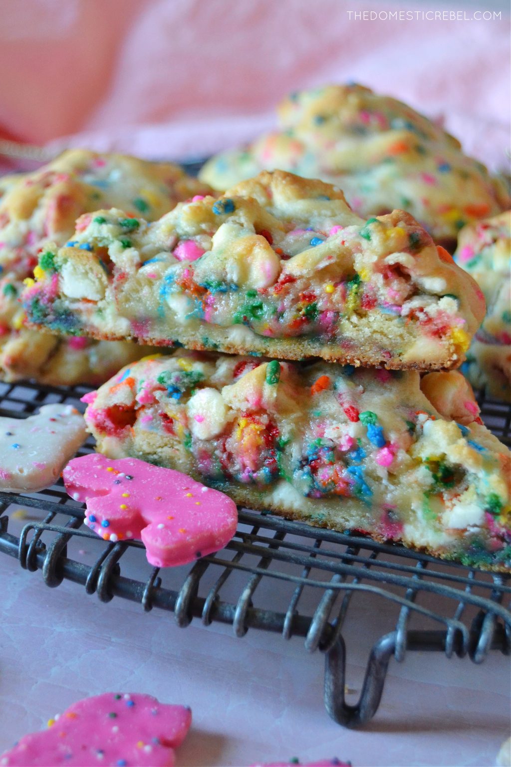Levain Bakery-Style Circus Animal Sprinkle Cookies | The Domestic Rebel
